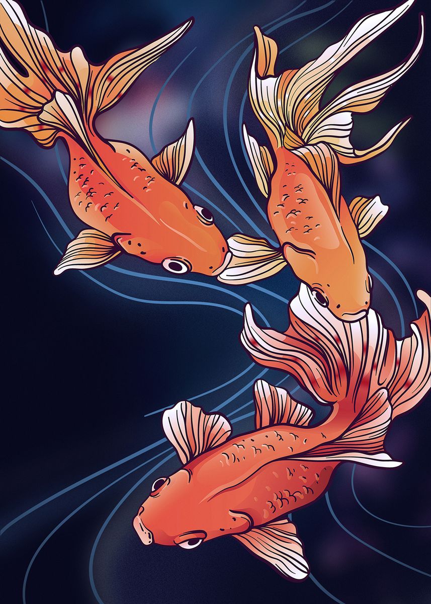 'Goldfish' Poster by Sam Kal | Displate