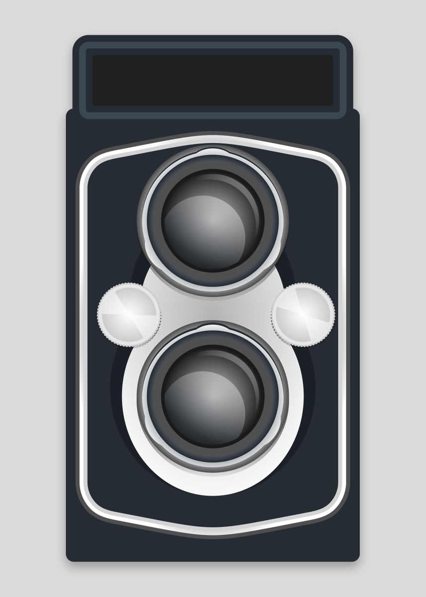 'TLR Camera Drawing' Poster, picture, metal print, paint by Pieter ...