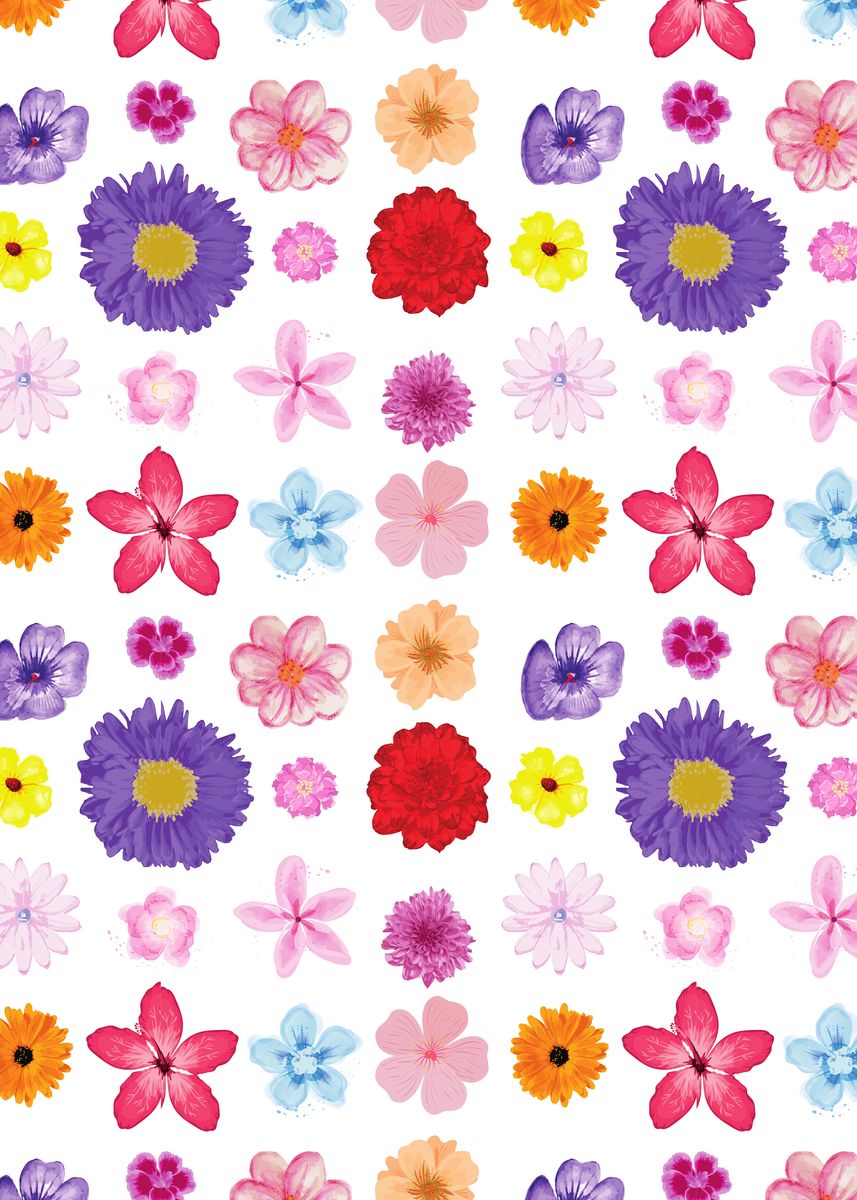 'patttern of flower' Poster by hadkhanong Art | Displate