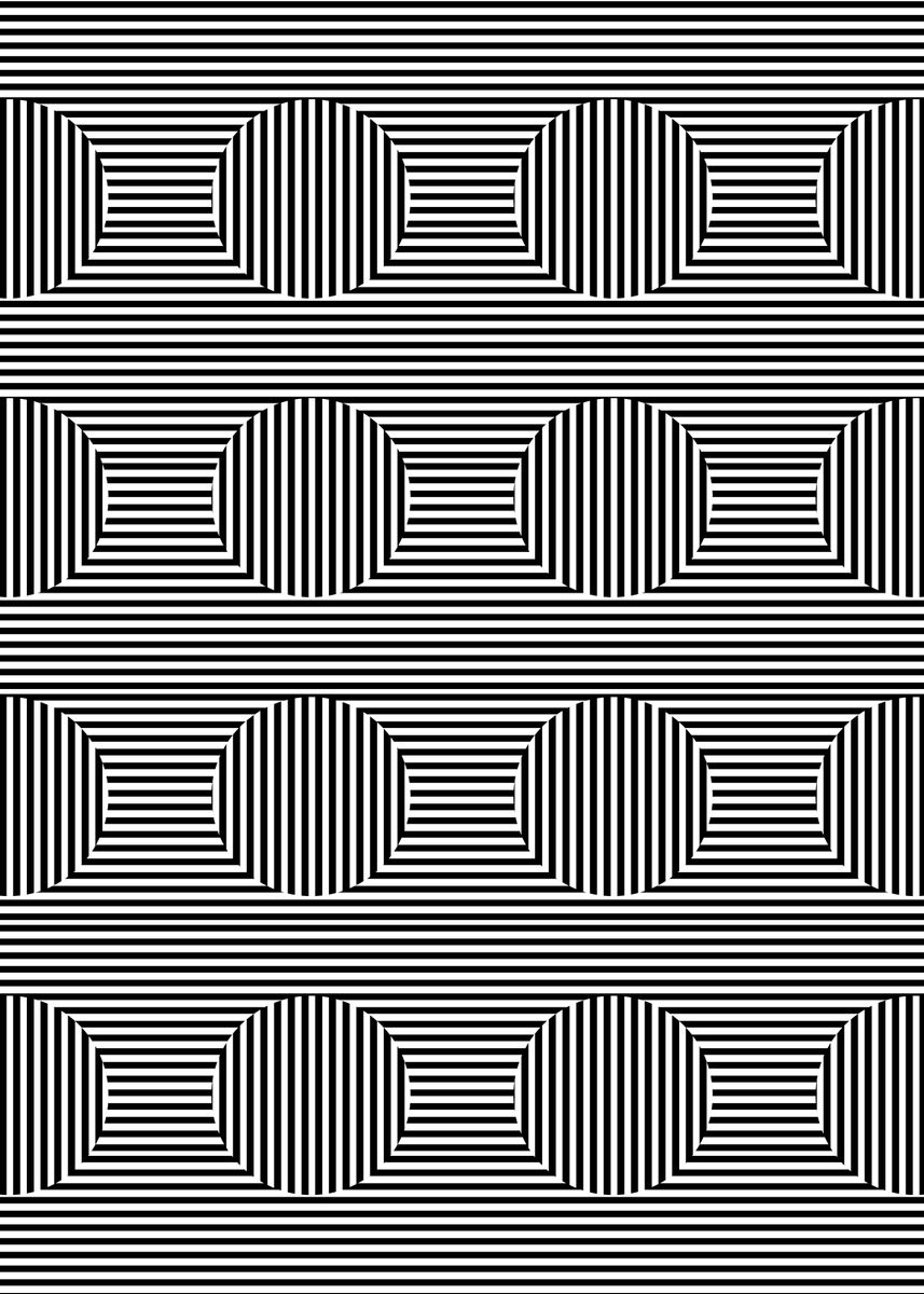 'Optical illusion abstract' Poster, picture, metal print, paint by ...