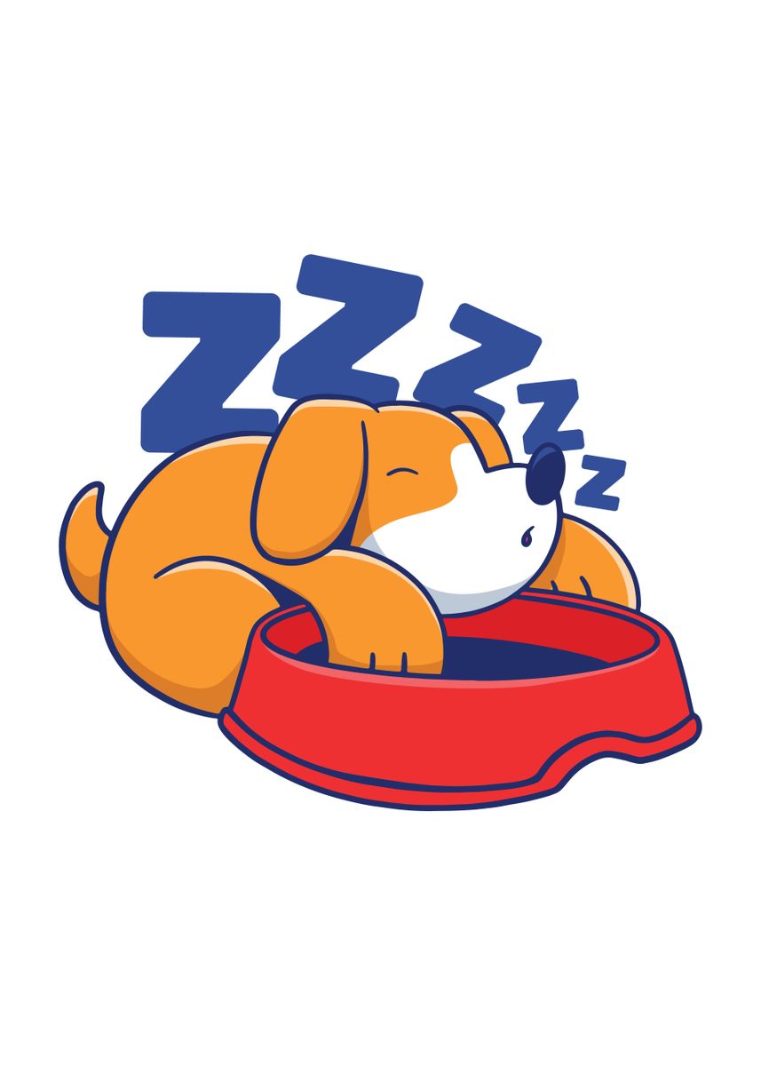 'SLEEPING DOG' Poster by thetshirtshop2020 | Displate