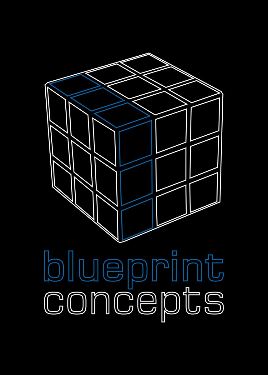 'Blueprint Concepts ' Poster, picture, metal print, paint by The Bright ...