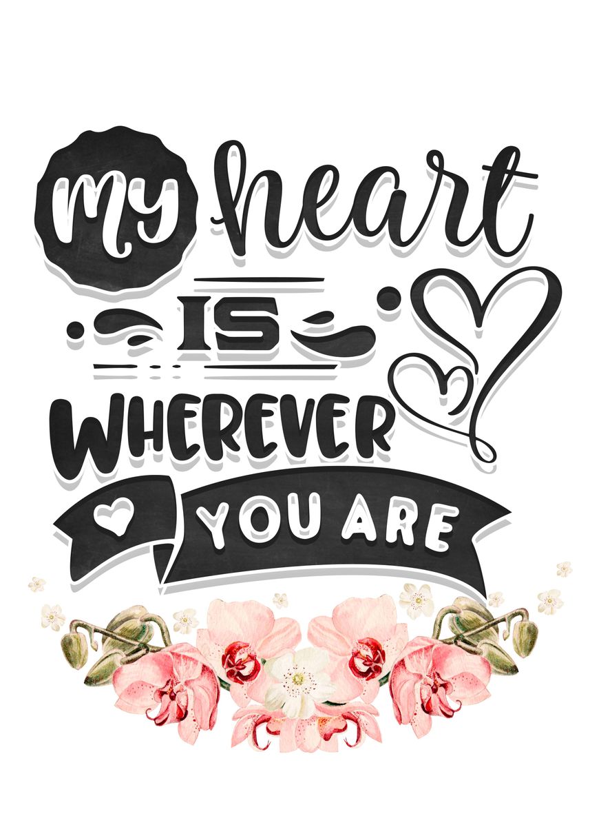 'My heart' Poster, picture, metal print, paint by Juliana RW | Displate