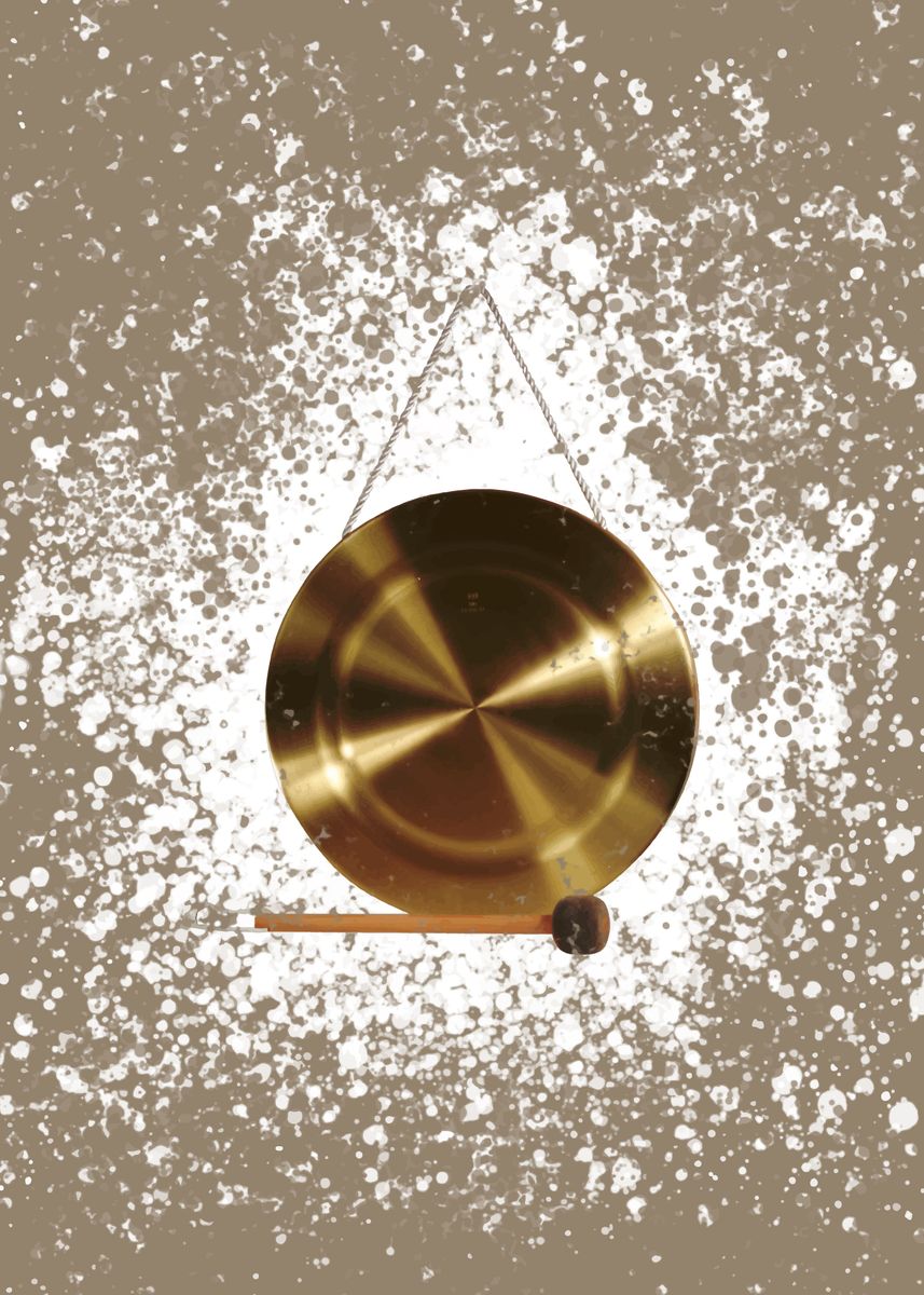 'Gong ' Poster, picture, metal print, paint by Arts Days | Displate