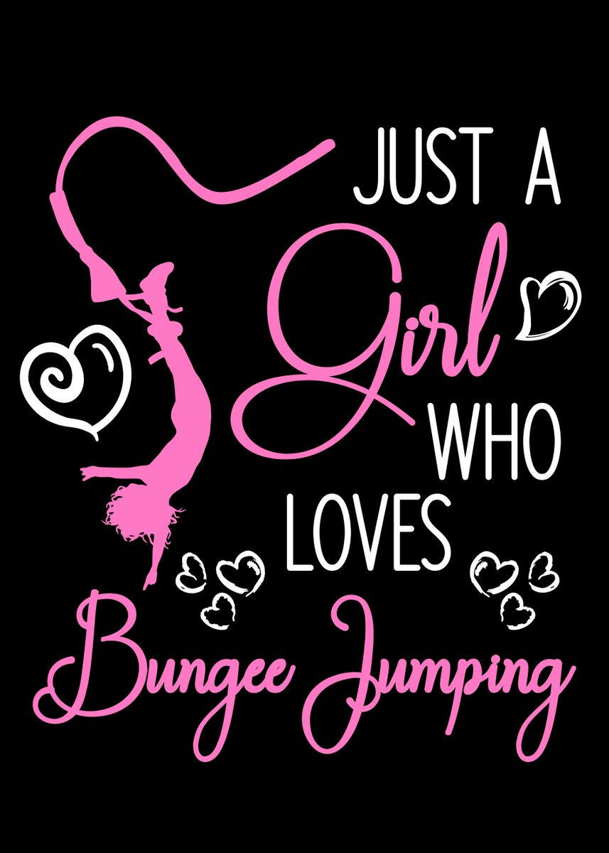 'Girl bungee jumping' Poster, picture, metal print, paint by Andreas ...