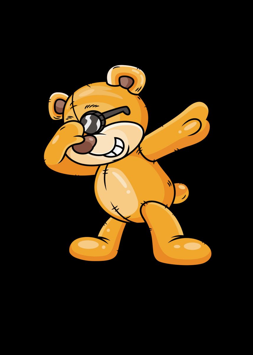 'Funny Dabbing Bear' Poster by Foxxy Merch | Displate