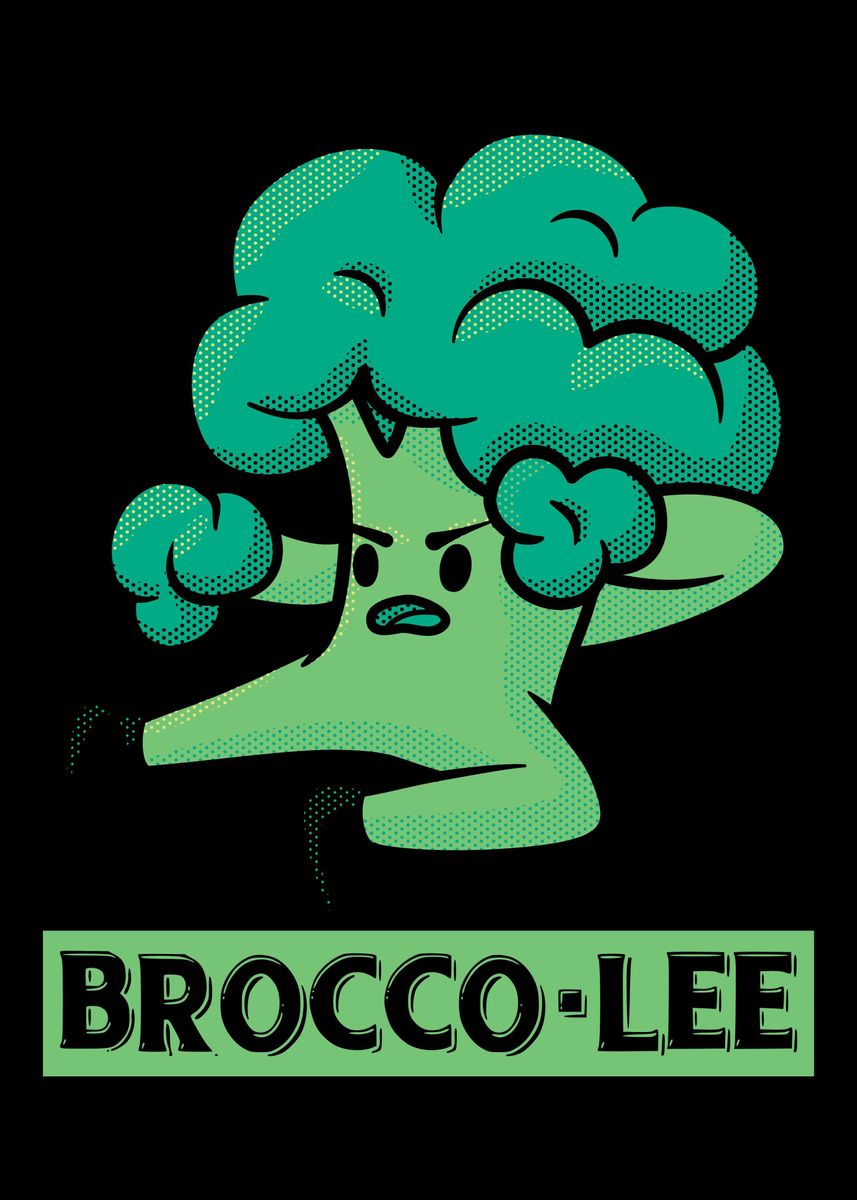 'Broccoli Pun Brocco Lee' Poster by ankarsdesign | Displate