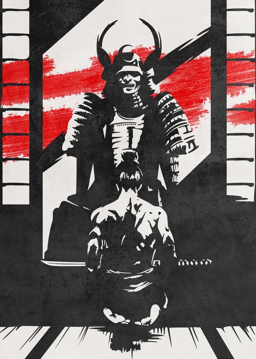 'samurai three' Poster, picture, metal print, paint by pxlsm studio ...
