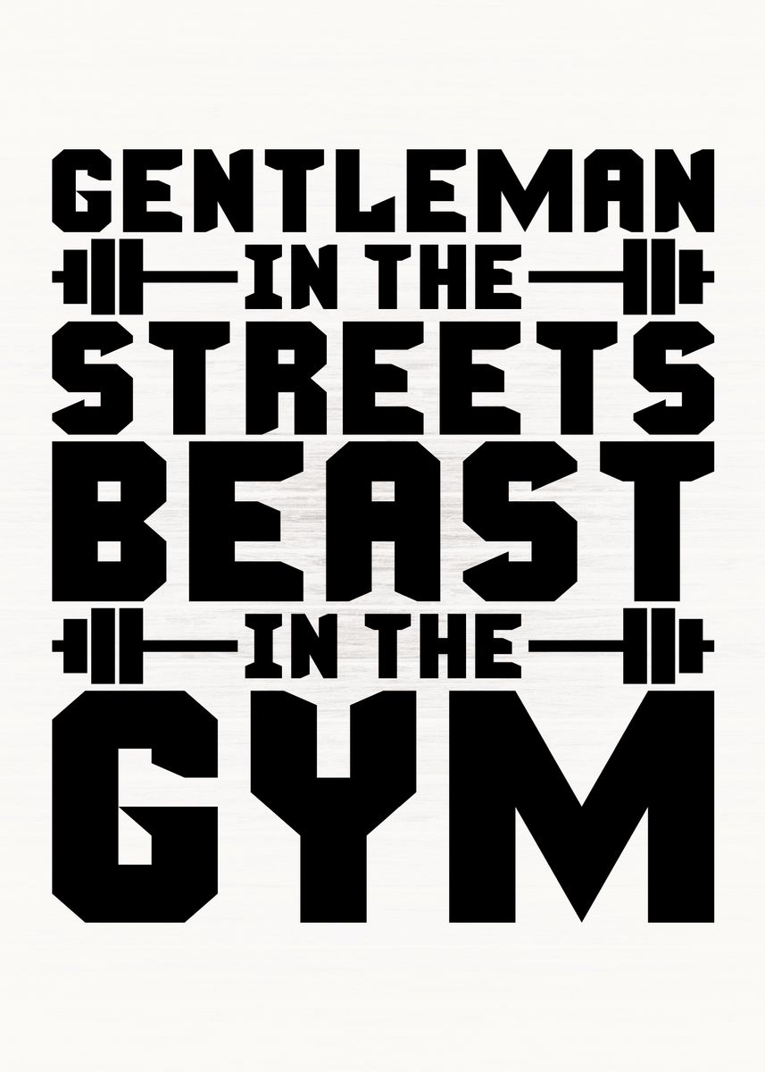 'Beast In The Gym' Poster, picture, metal print, paint by CHAN | Displate