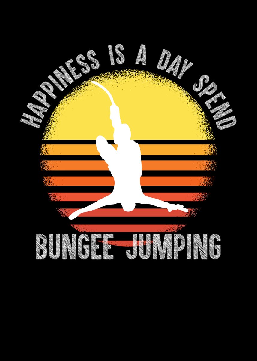 'Happiness bungee jumping' Poster, picture, metal print, paint by ...