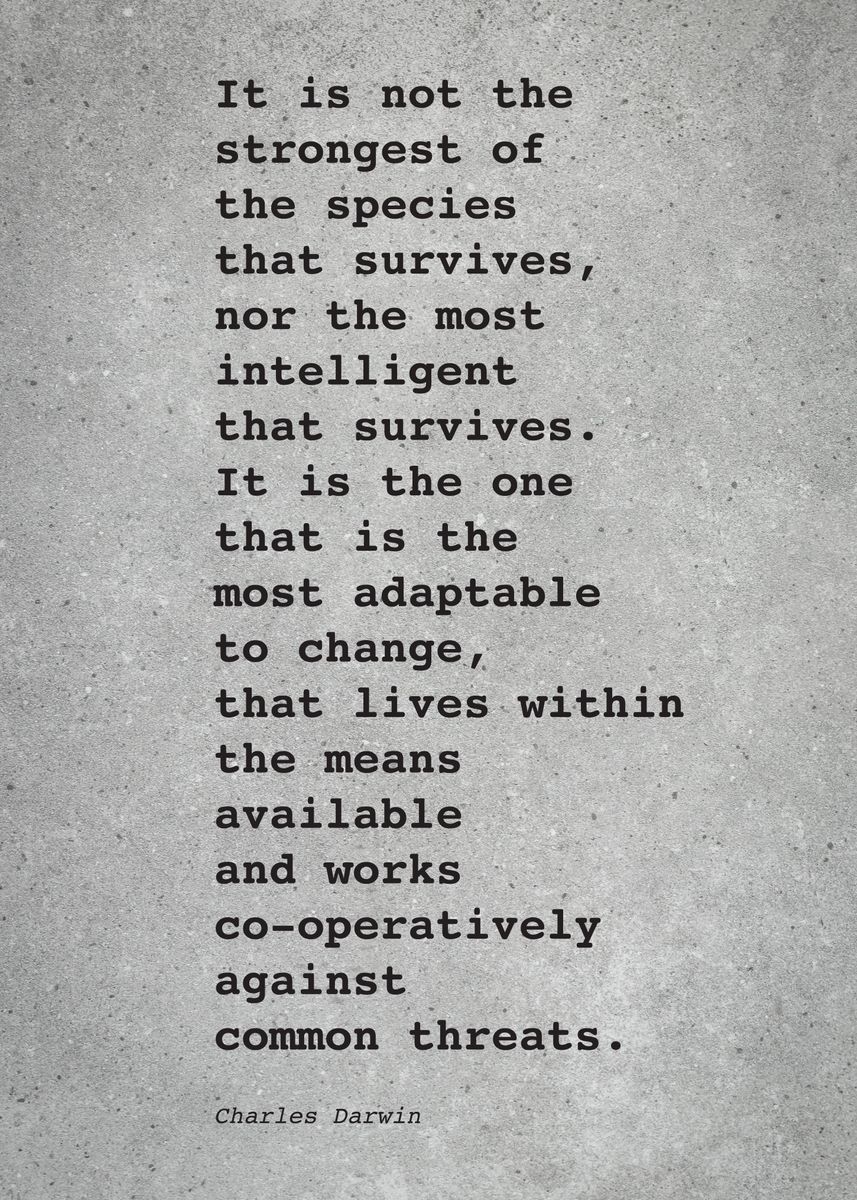 'Charles Darwin Quote L001' Poster, picture, metal print, paint by Go ...