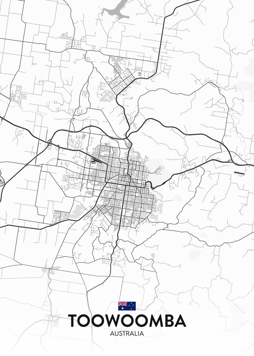 'Toowoomba AU' Poster, picture, metal print, paint by IMR Designs ...