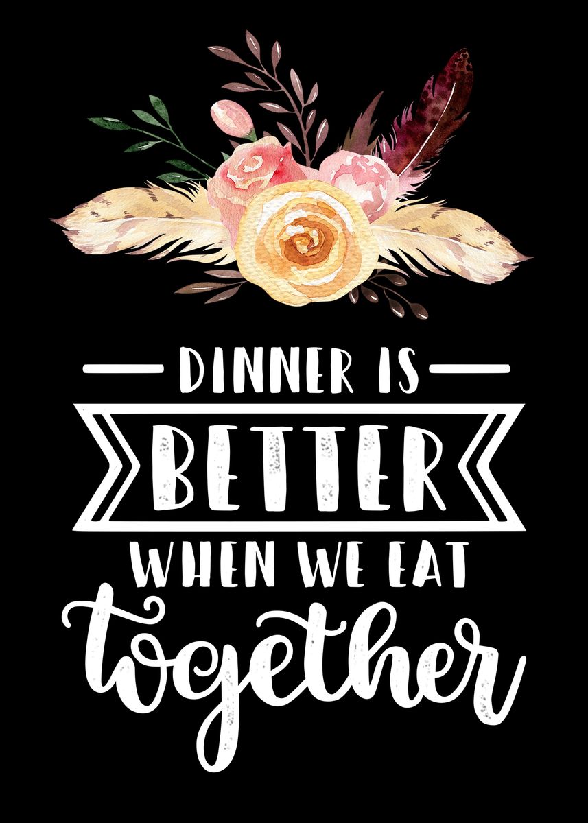 'Dinner and together' Poster, picture, metal print, paint by Juliana RW ...