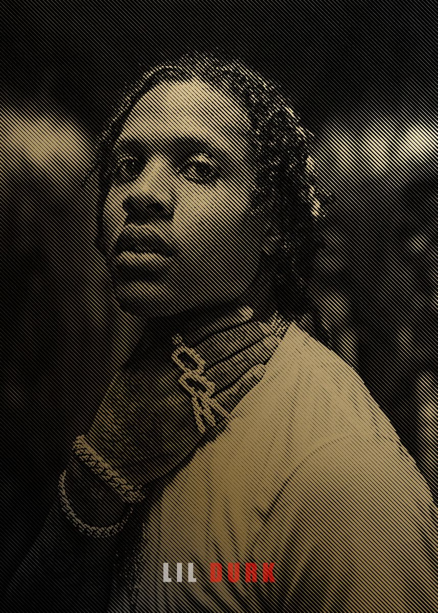 'lil durk' Poster, picture, metal print, paint by amazed Poster | Displate