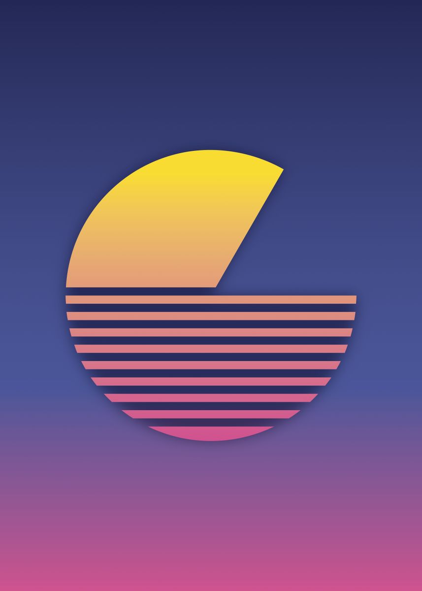 '80s Retro Letter G' Poster, picture, metal print, paint by DSpot Shop ...