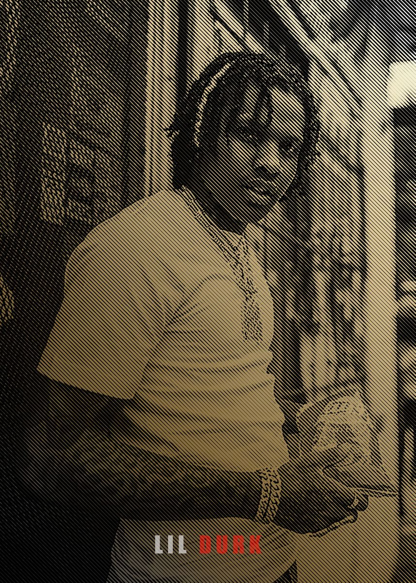 'lil durk' Poster, picture, metal print, paint by amazed Poster | Displate