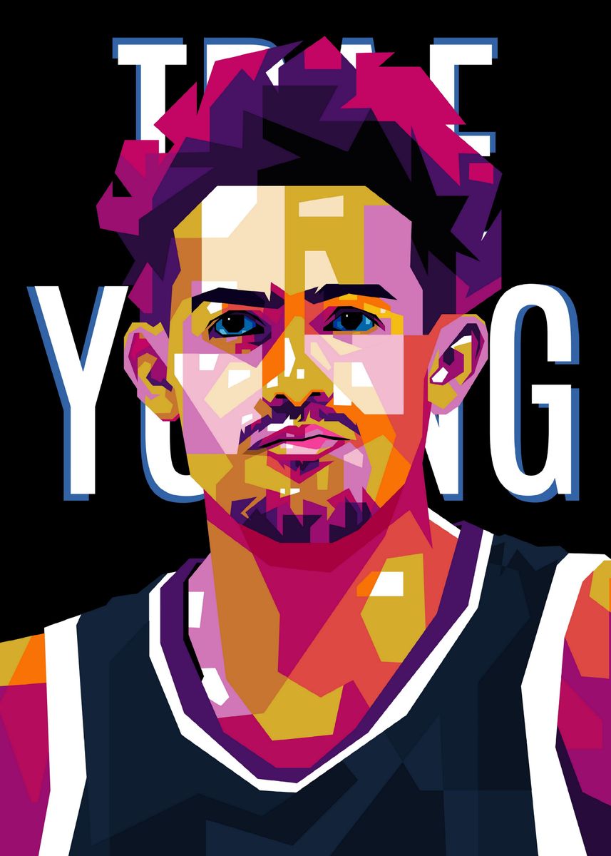 'Trae Young' Poster, picture, metal print, paint by Imad Wpap | Displate