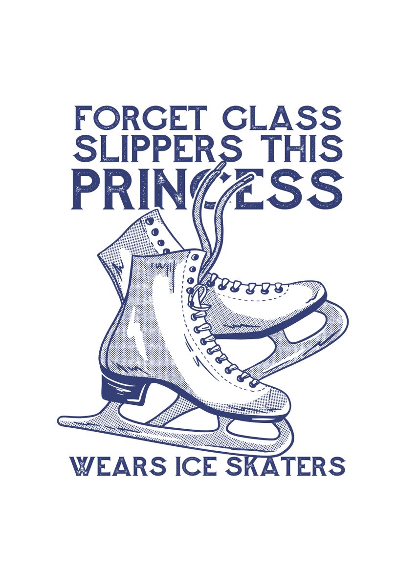 'ICE SKATING PRINCESS' Poster, picture, metal print, paint by ...