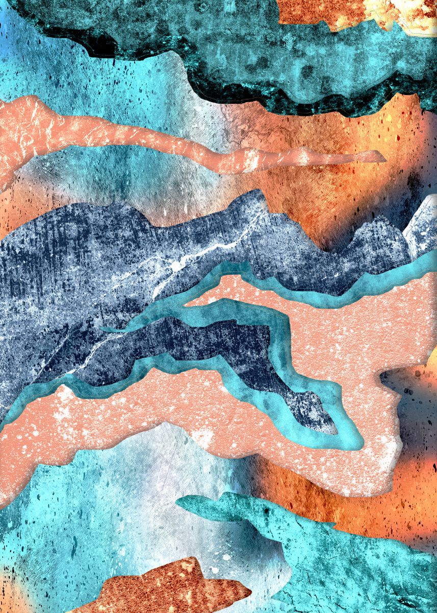 'Colorful rock details' Poster, picture, metal print, paint by Cesar ...