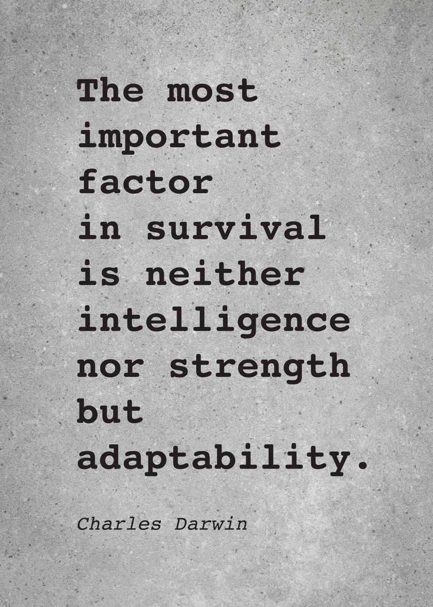 'Charles Darwin Quote L003' Poster, picture, metal print, paint by Go ...