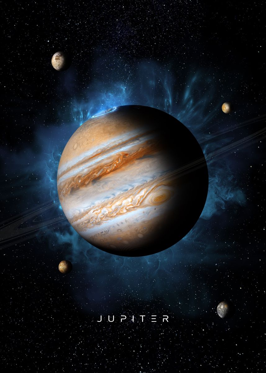 'Jupiter' Poster, picture, metal print, paint by MyDigitalMind | Displate