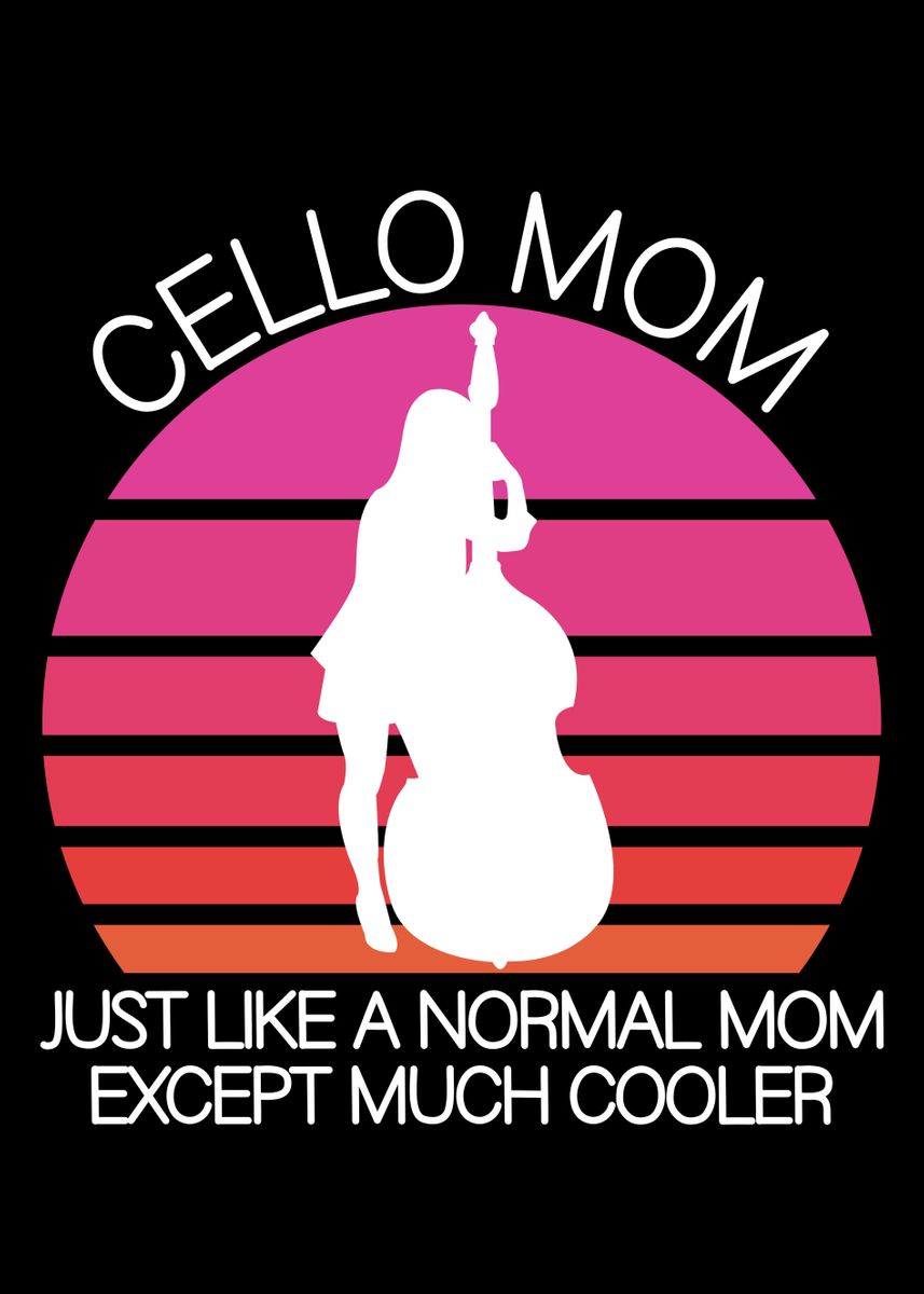 'Cello mom' Poster, picture, metal print, paint by Andreas Schellenberg ...