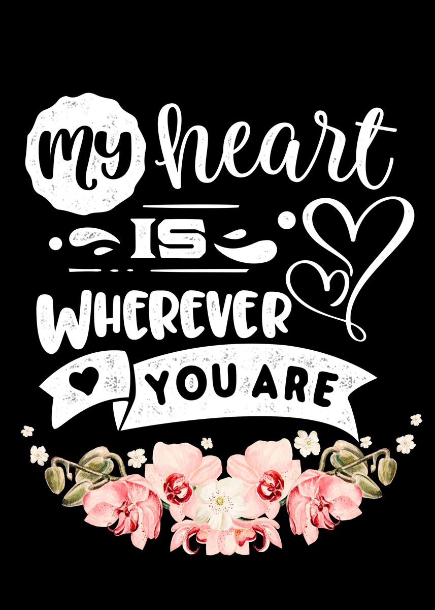 'My heart' Poster, picture, metal print, paint by Juliana RW | Displate