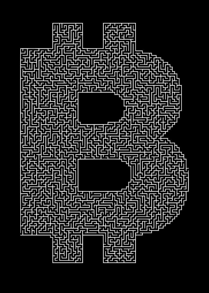 'Bitoin Symbol B' Poster, picture, metal print, paint by Max Ronn ...