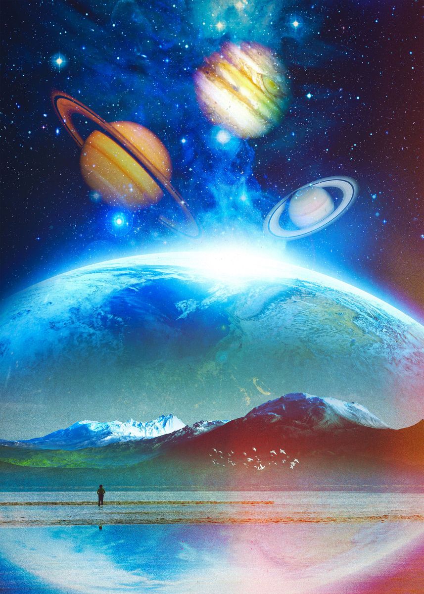 'What Is Beyond' Poster, picture, metal print, paint by seam less ...