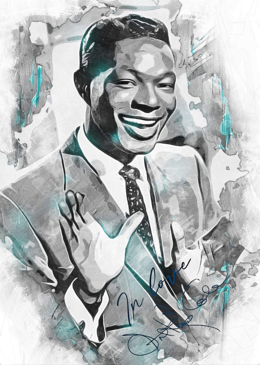 'Nat King Cole' Poster, picture, metal print, paint by Petra ...