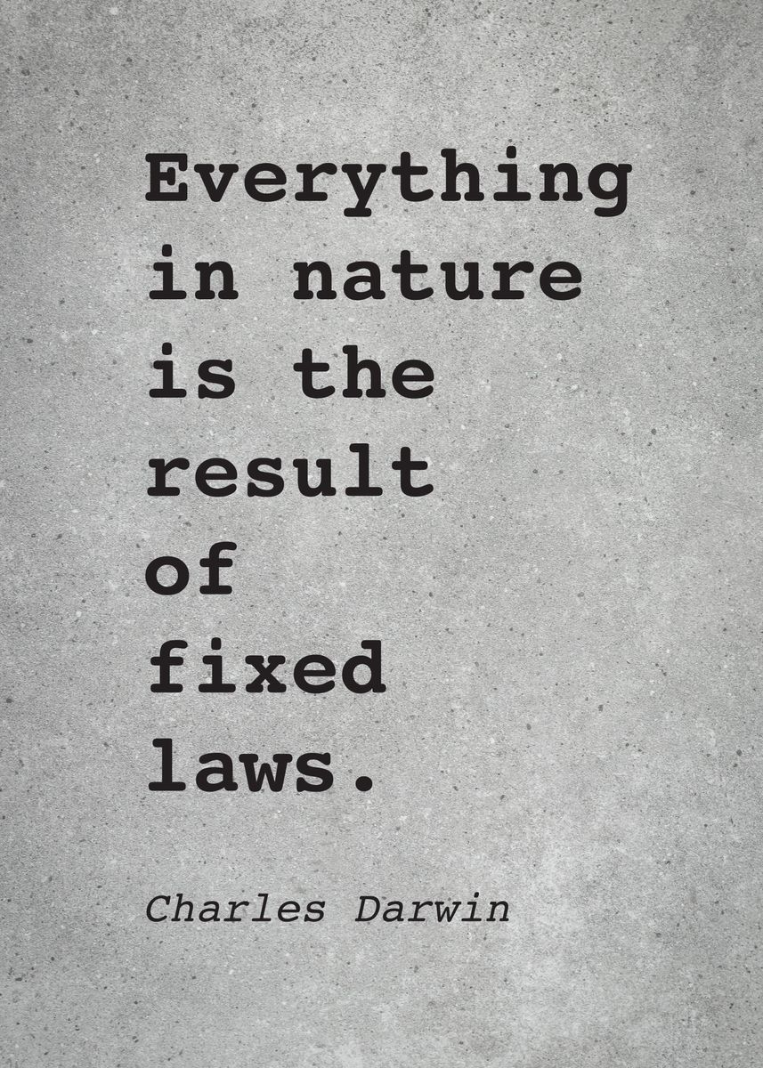 'Charles Darwin Quote L014' Poster, picture, metal print, paint by Go ...