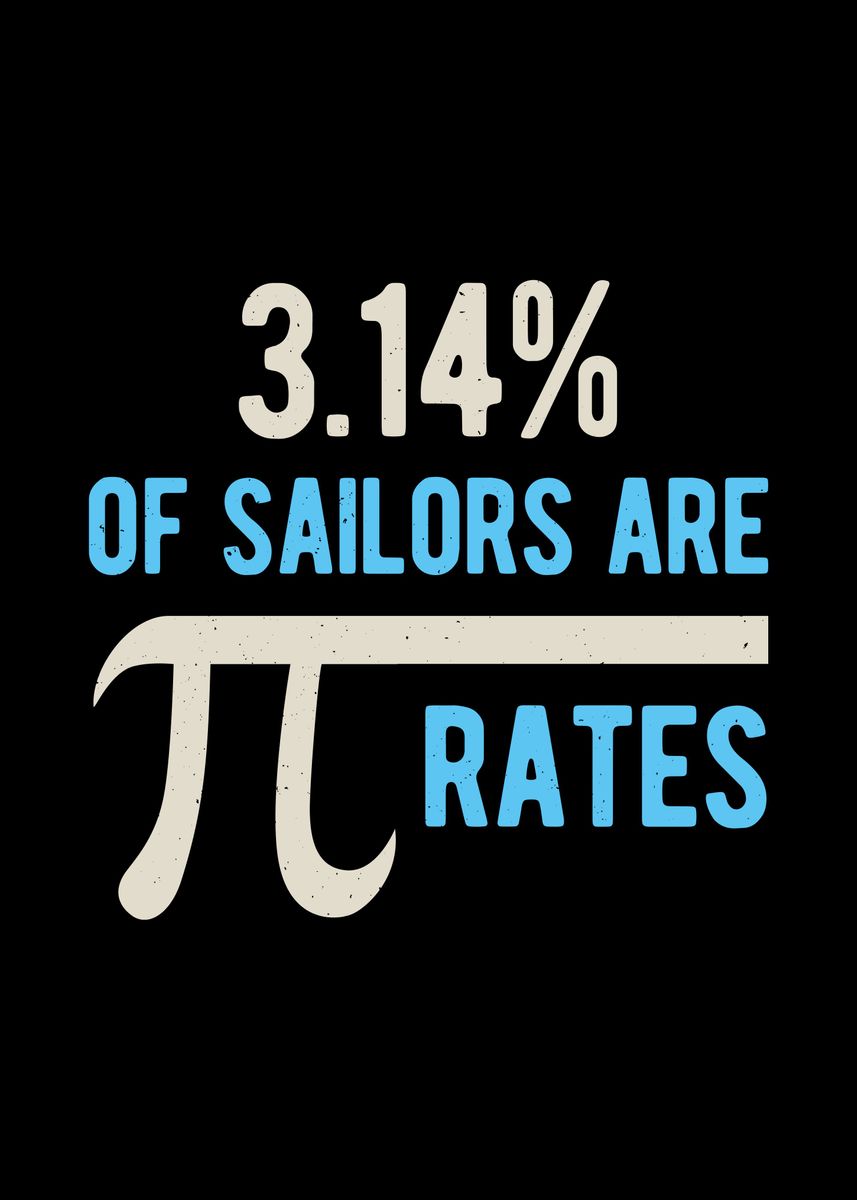 'Funny Pi Day' Poster, picture, metal print, paint by Visualz | Displate