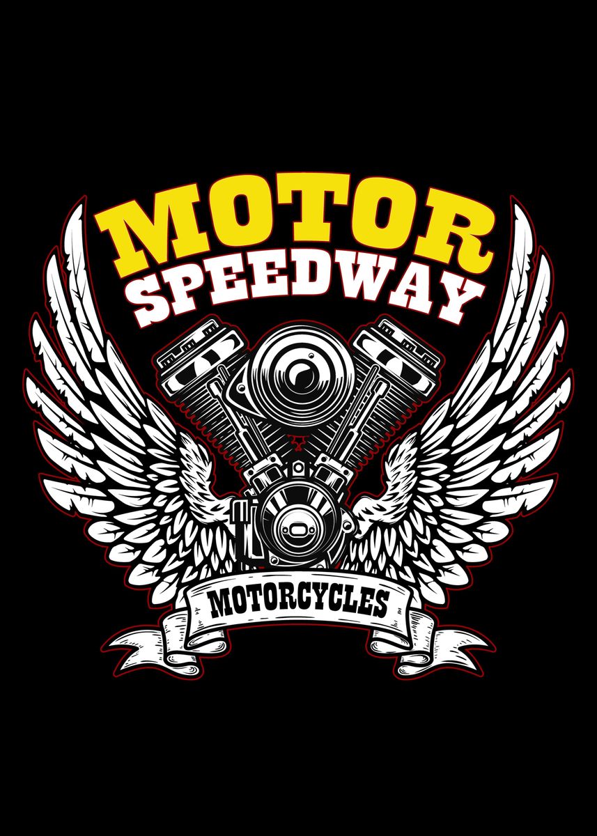 'Motor Speedway' Poster, picture, metal print, paint by Motivation ...