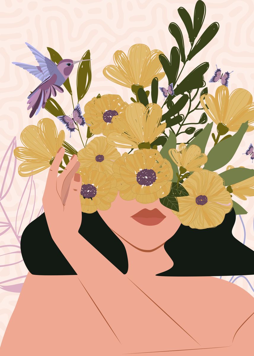 'Modern Woman Art' Poster, picture, metal print, paint by Human Shadow ...