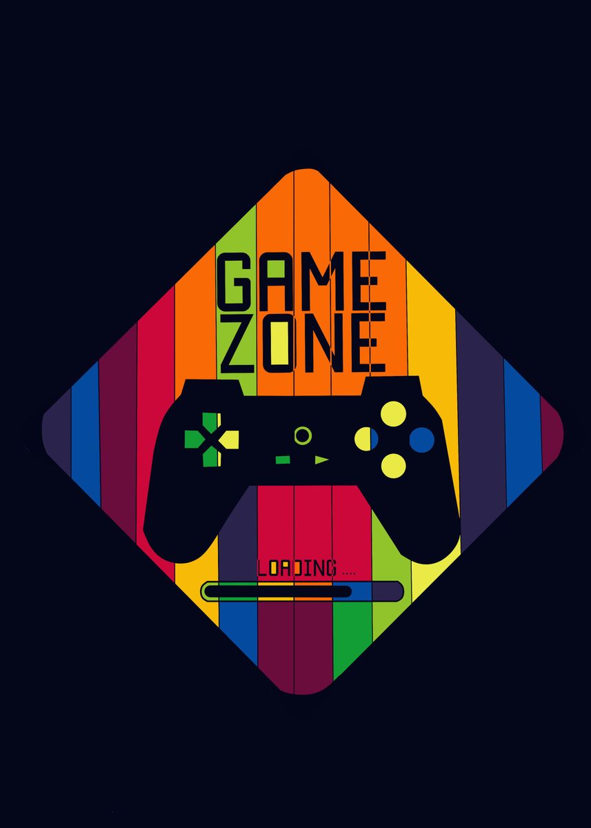 'game text poster' Poster, picture, metal print, paint by Mshel Tyan ...