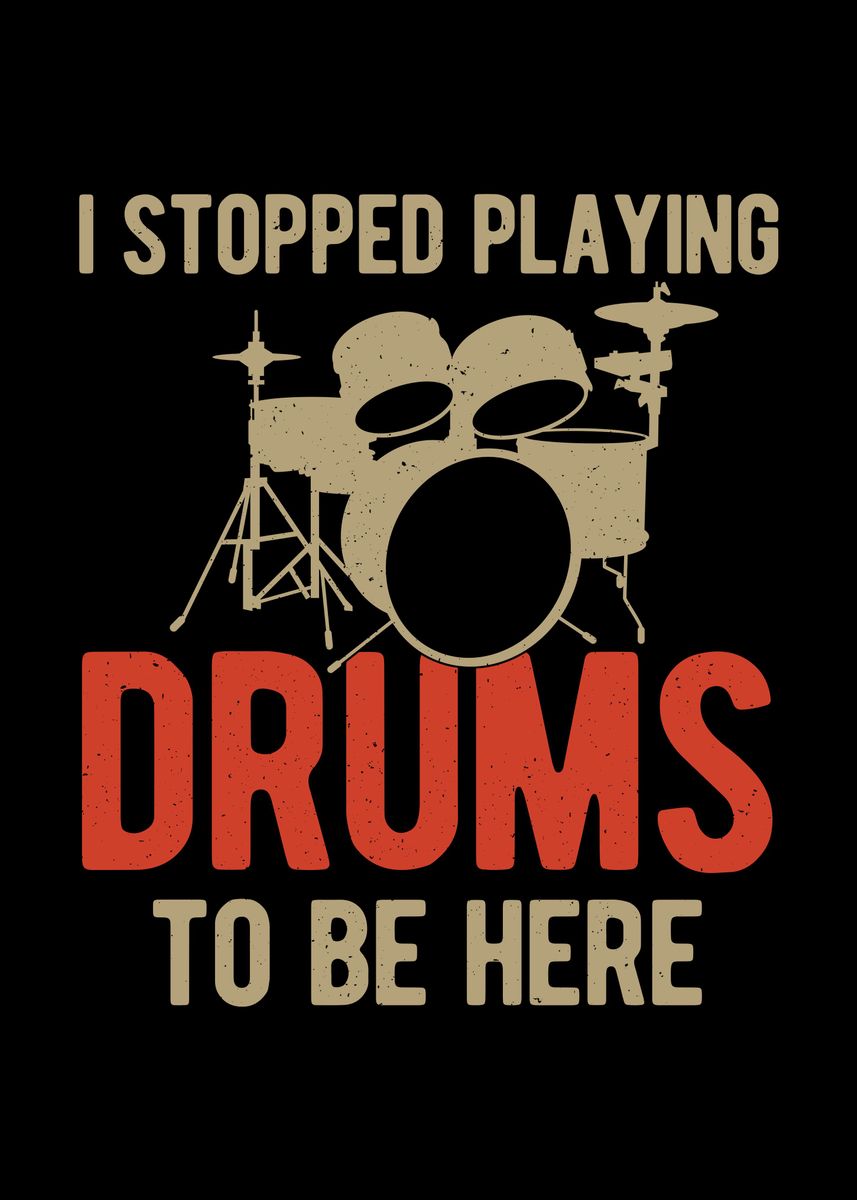 'Funny Drummer Drum' Poster, picture, metal print, paint by Visualz ...