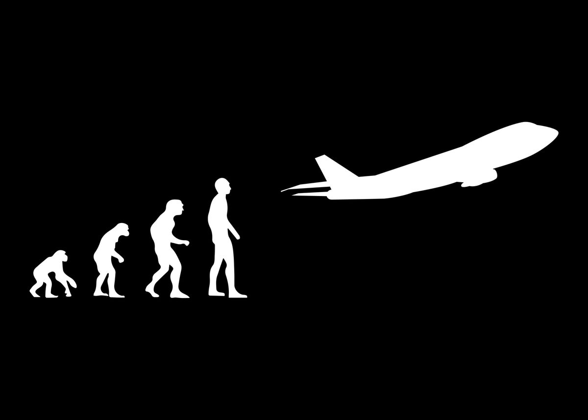 'Airplane Evolution Mechani' Poster by Patrik | Displate