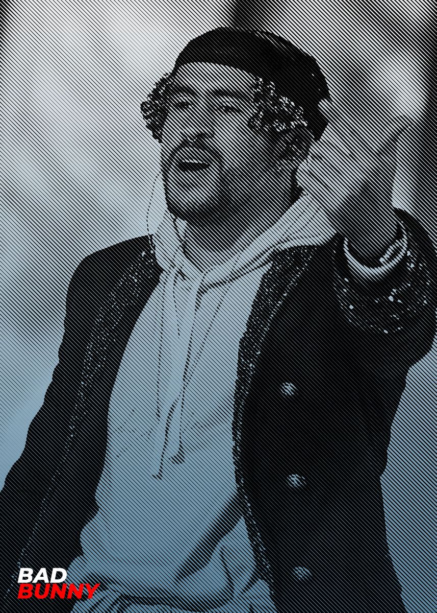 'BAD BUNNY' Poster, picture, metal print, paint by Poster worldwide ...