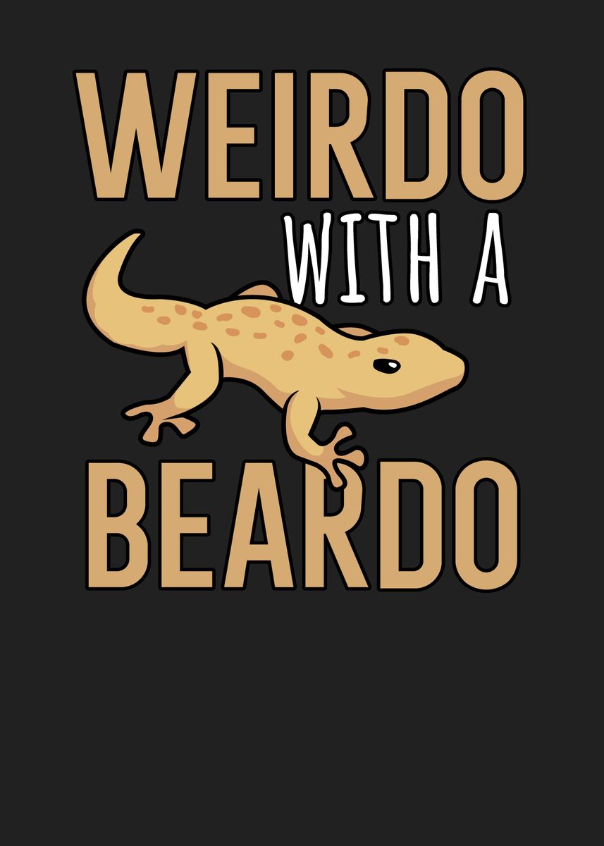 'Weirdo with a beardo' Poster, picture, metal print, paint by maxdesign ...