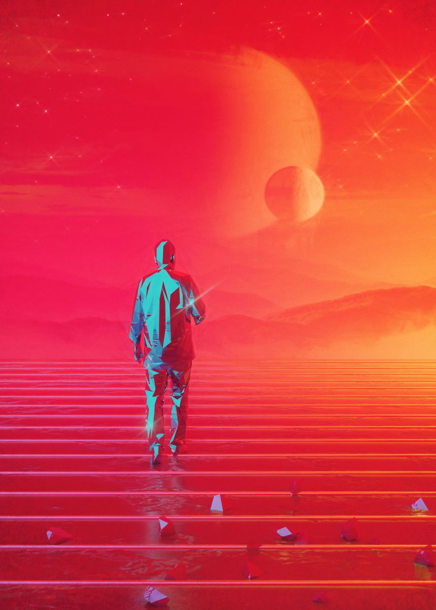 'Red Mirage' Poster by Shørsh | Displate