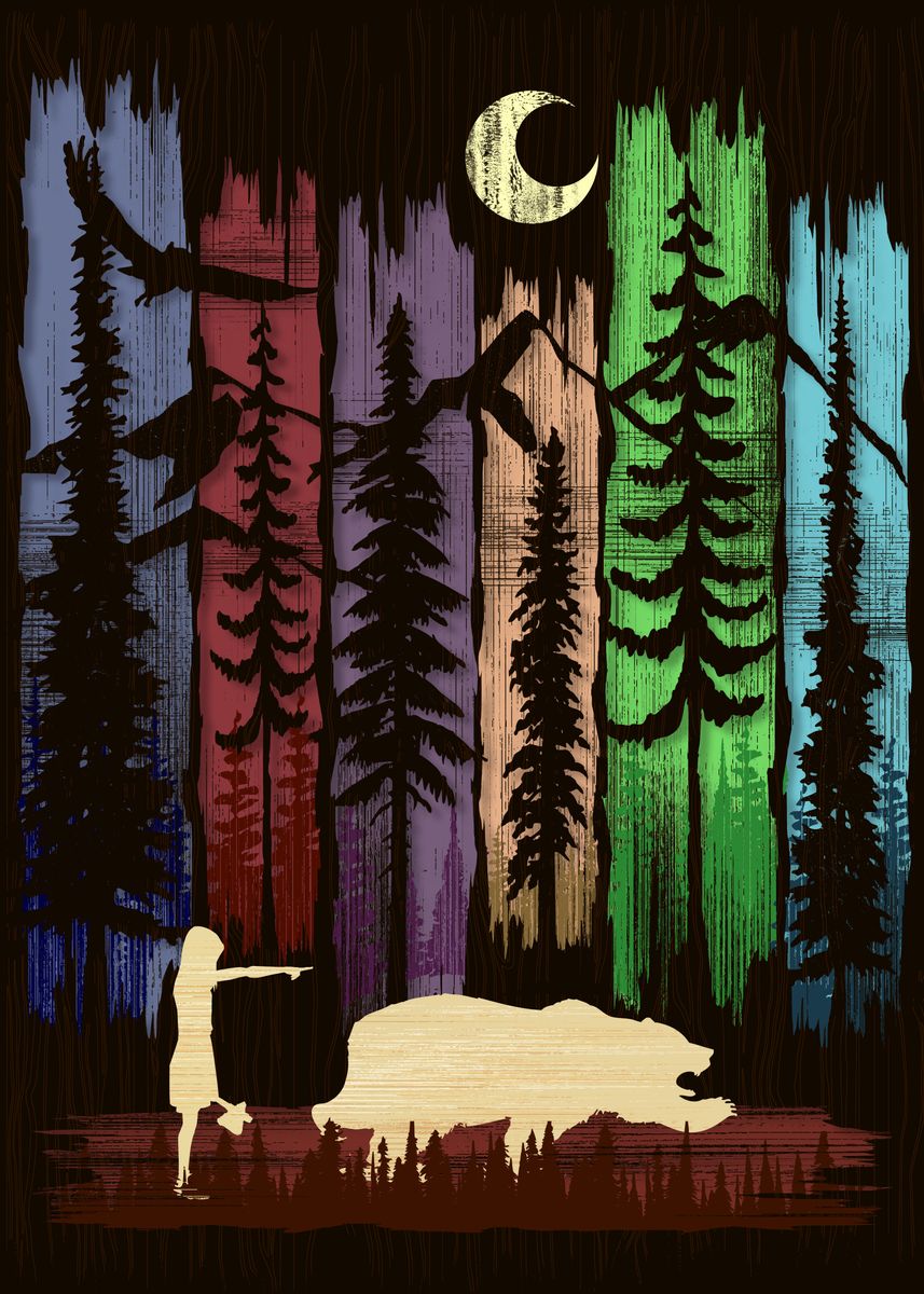 'Angry Forest Friends' Poster, picture, metal print, paint by Ilya ...