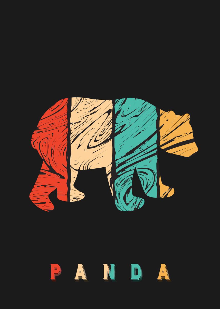 'Panda ' Poster, picture, metal print, paint by Cosima | Displate