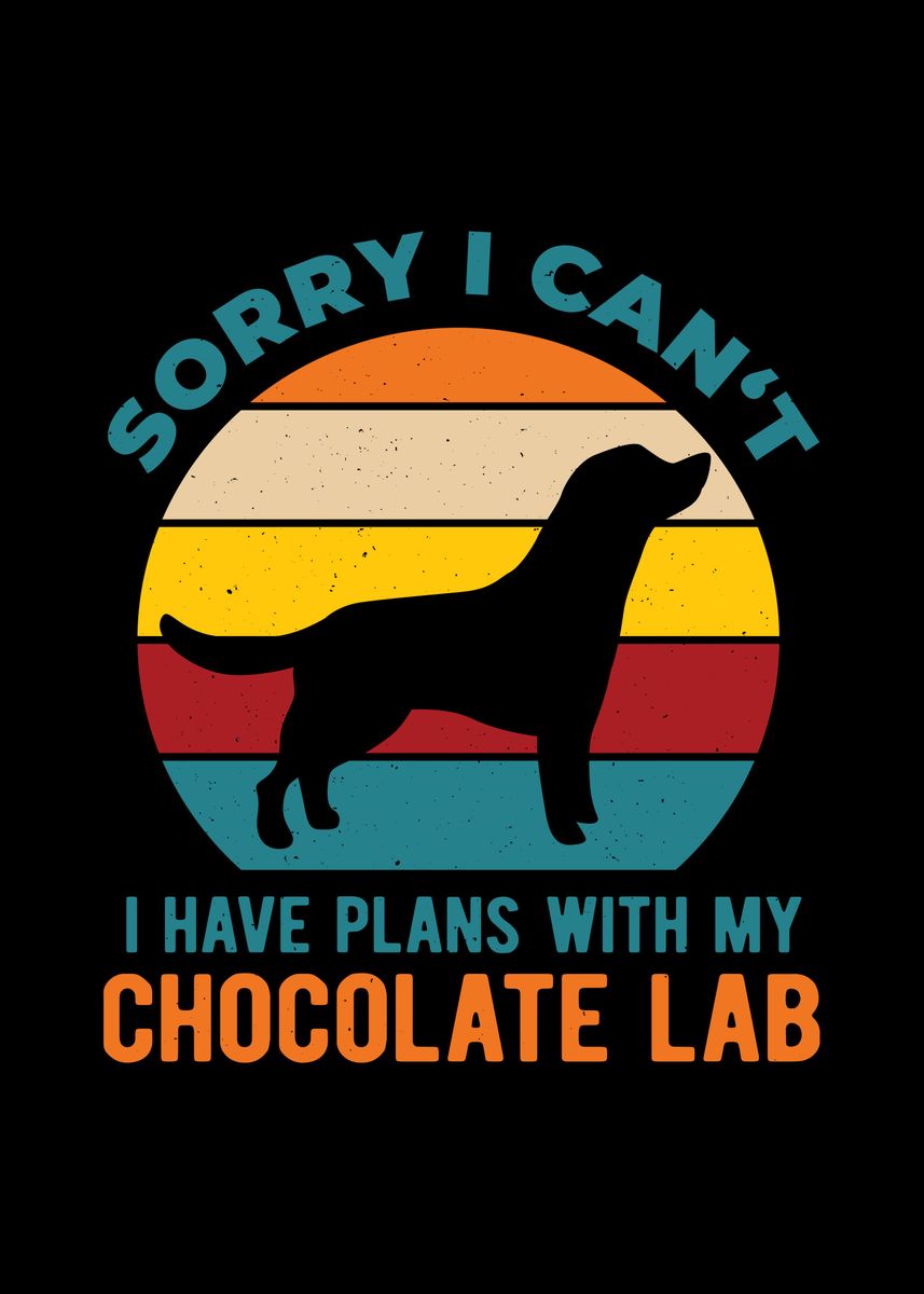 'Funny Chocolate Lab' Poster, picture, metal print, paint by Visualz ...