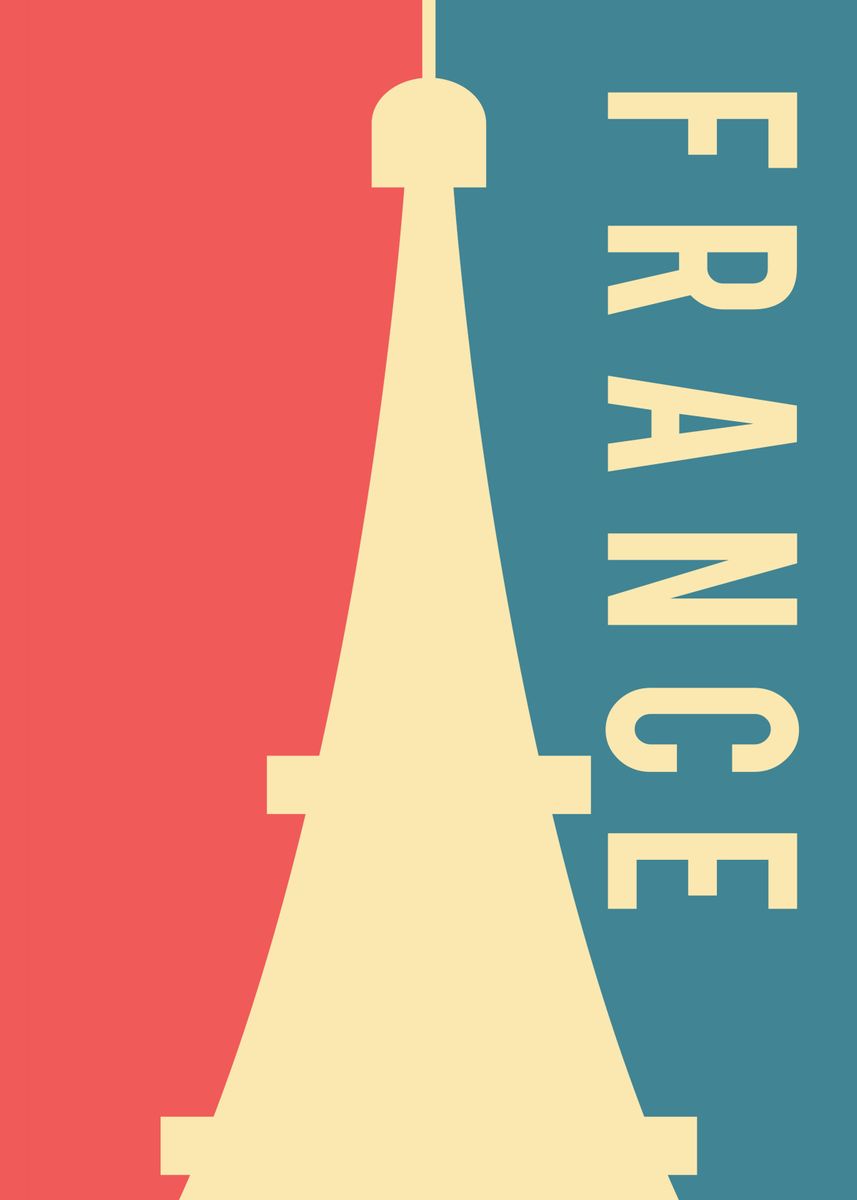 'Travel France' Poster by Human Shadow | Displate