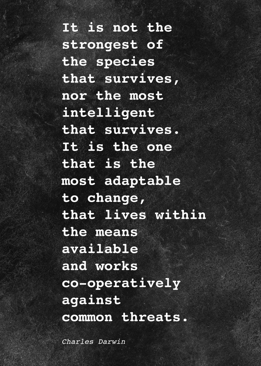 'Charles Darwin Quote D001' Poster by Go Fonix | Displate