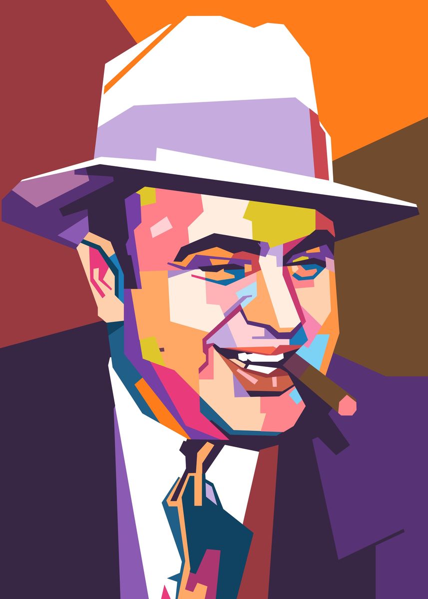 'Al Capone' Poster, picture, metal print, paint by Poernama Sahroe ...