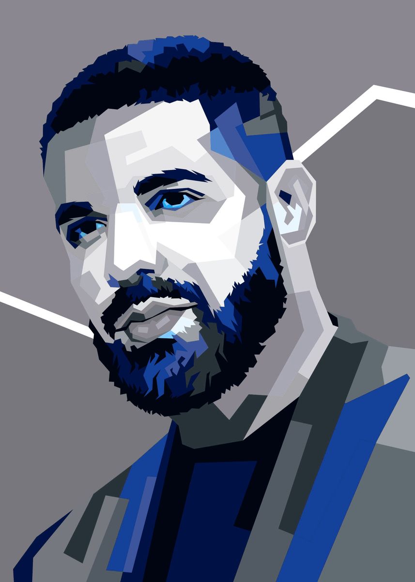 'rapper drake ' Poster, picture, metal print, paint by kristian ...