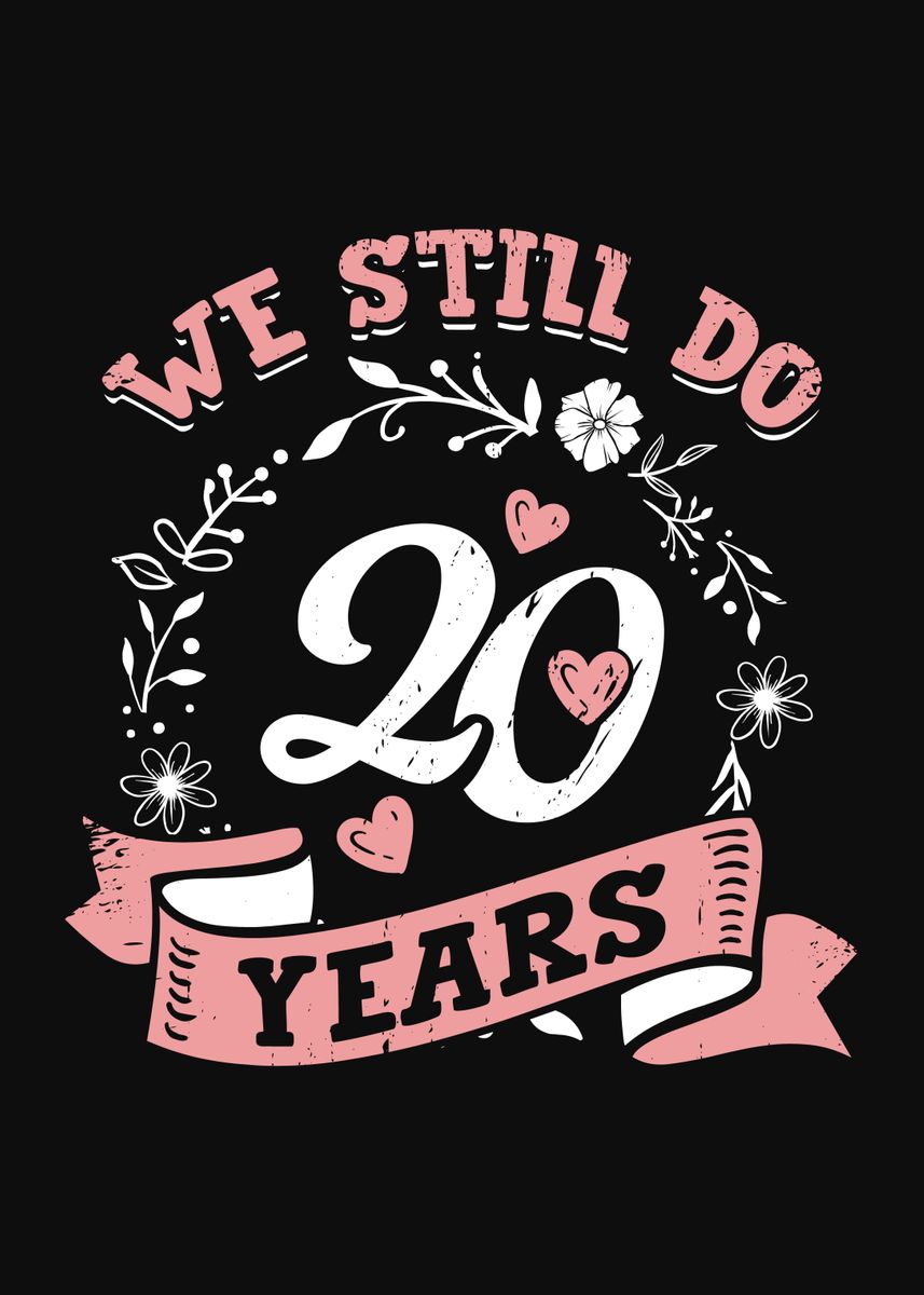 'Married Couple 20 Years' Poster, picture, metal print, paint by Marcel ...