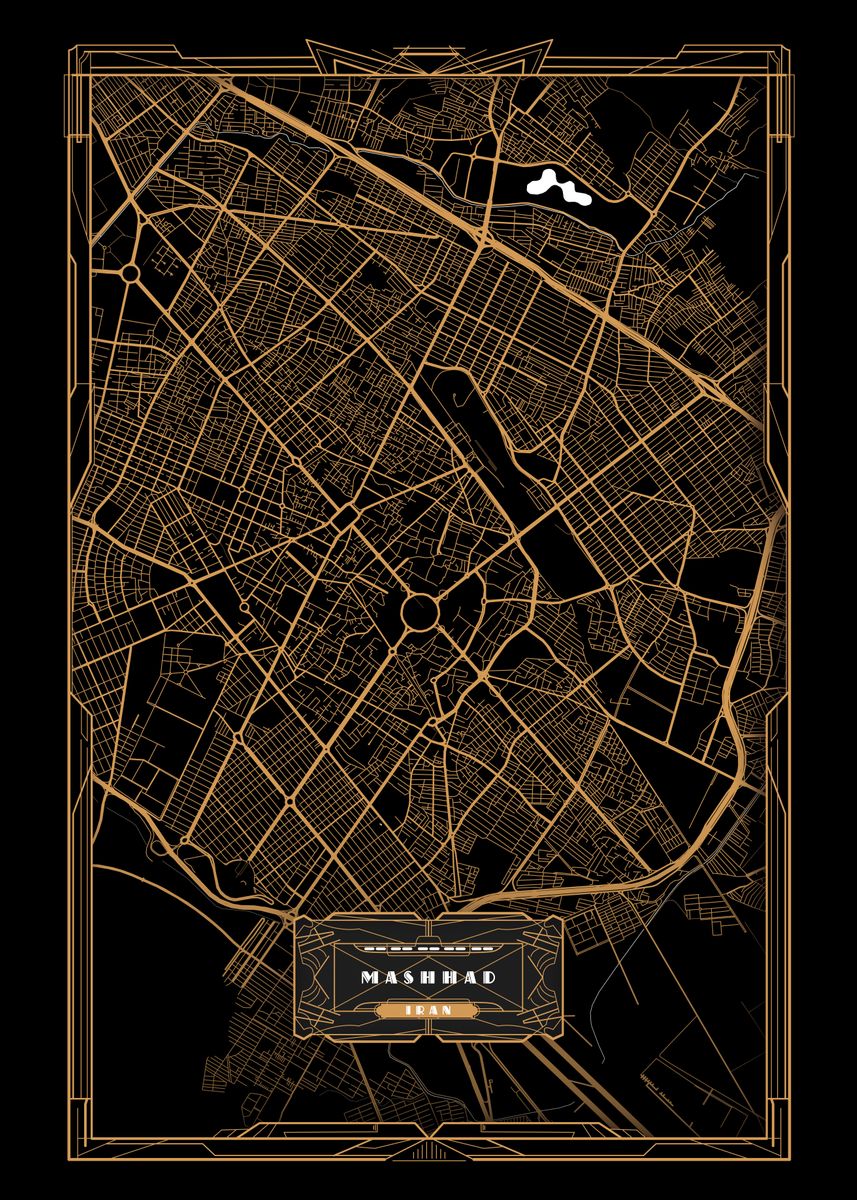 'Mashhad Iran' Poster, picture, metal print, paint by Five Senses Art ...