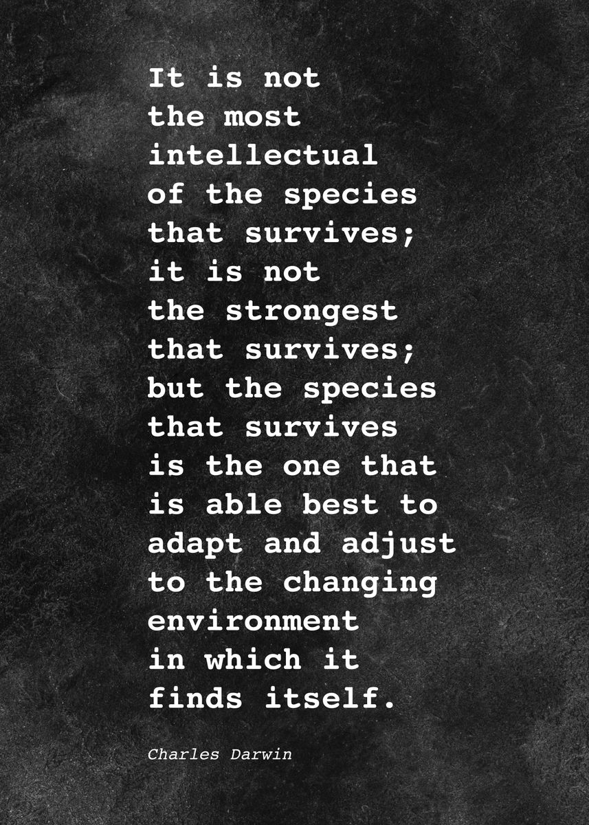 'Charles Darwin Quote D013' Poster, picture, metal print, paint by Go ...